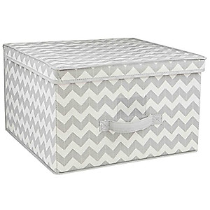Home Basics Chevron Collection Storage and Organization (Jumbo Bin)
