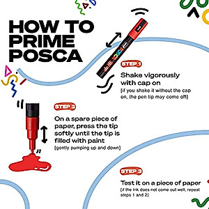 16 Posca Markers 3M, Posca Pens for Art Supplies, School Supplies, Rock Art, Fabric Paint, Fabric Markers, Paint Pen, Art Markers, Posca Paint Markers