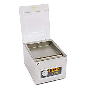 Digital Vacuum Packing Sealing Machine Sealer Commercial Desktop Sealer Chamber Packaging Industrial Chamber Kitchen Food 120W 110V