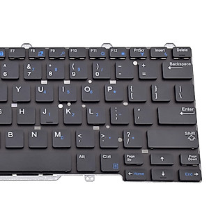 SUNMALL Replacement Keyboard Compatible with Dell Latitude 3340 3350 E3340 7350 E5450 E5470 E7450 E7470 13 7000 2-in-1 7350 Black US Layout Without Pointer No Backlight
