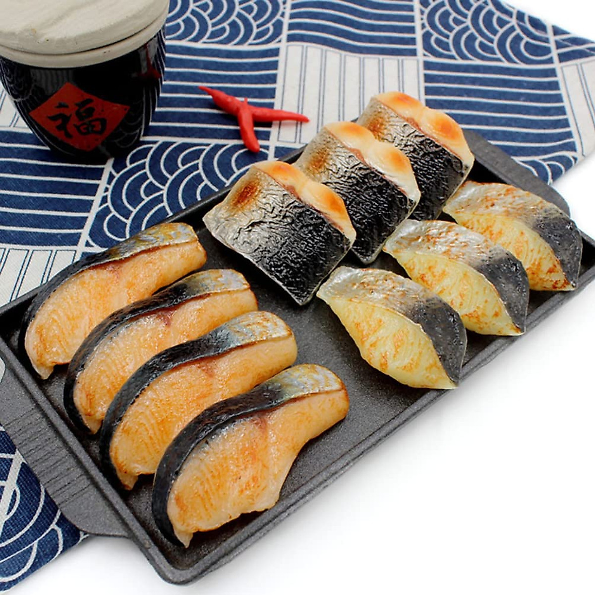 3pcs Imitation Fish Nuggets Small Food Ornament Bowl Fillers for Home Decor Realistic Seafood Model Ocean Animal Figures Small Cake Dummies Fake Seafood Food Play Child Octopus PVC