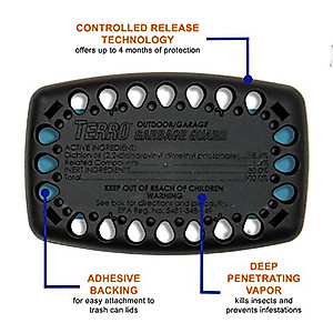 TERRO T800 Garbage Guard Trash Can Insect Killer - Kills Flies, Maggots, Roaches, Beetles, and Other Insects