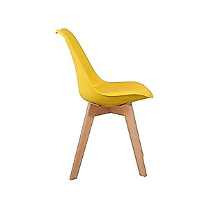 NOBPEINT Mid Century Modern Kitchen and Dining Room Chair, Set of 2 (Vitality Yellow)