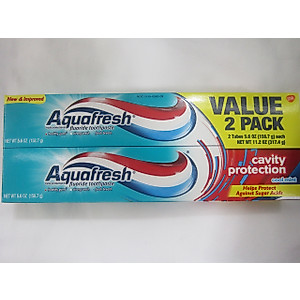 Aquafresh Cavity Protection Flouride Toothpaste, 2 Pack, Cool Mint, 5.6 oz