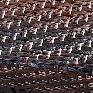 Christopher Knight Home Sunset Outdoor Tight-Weave Wicker Chairs, 2-Pcs Set, Multibrown