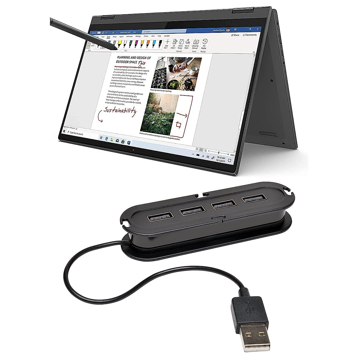 Lenovo Flex 5 14" 2-in-1 Laptop, 14.0" FHD (1920 x 1080) Touch Display, AMD Ryzen 5 4500U Processor, AMD Radeon Graphics, Digital Pen Included, Win 10 Pro, Graphite Grey (16GB RAM + 1TB SSD)