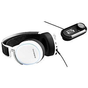 SteelSeries Arctis Pro + GameDAC Wired Gaming Headset - Certified Hi-Res Audio - Dedicated DAC and Amp - for PS5/PS4 and PC - White