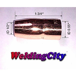 WeldingCity MIG Welding Gun .030" Accessory Kit (Contact Tip-Gas Nozzle-Gas Diffuser) for Miller M-series M-100/150 (M-10/15) and Hobart H-series MIG Guns Up To 150A