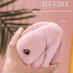 Fadezar Toddler Slippers Girl Boy House Slipper Kids Rabbit Winter Slipper Warm Bunny Slippers Soft Plush Indoor Girls Boys Slipper Cover Heel Pink Pink 9.5-10 toddler CN 170