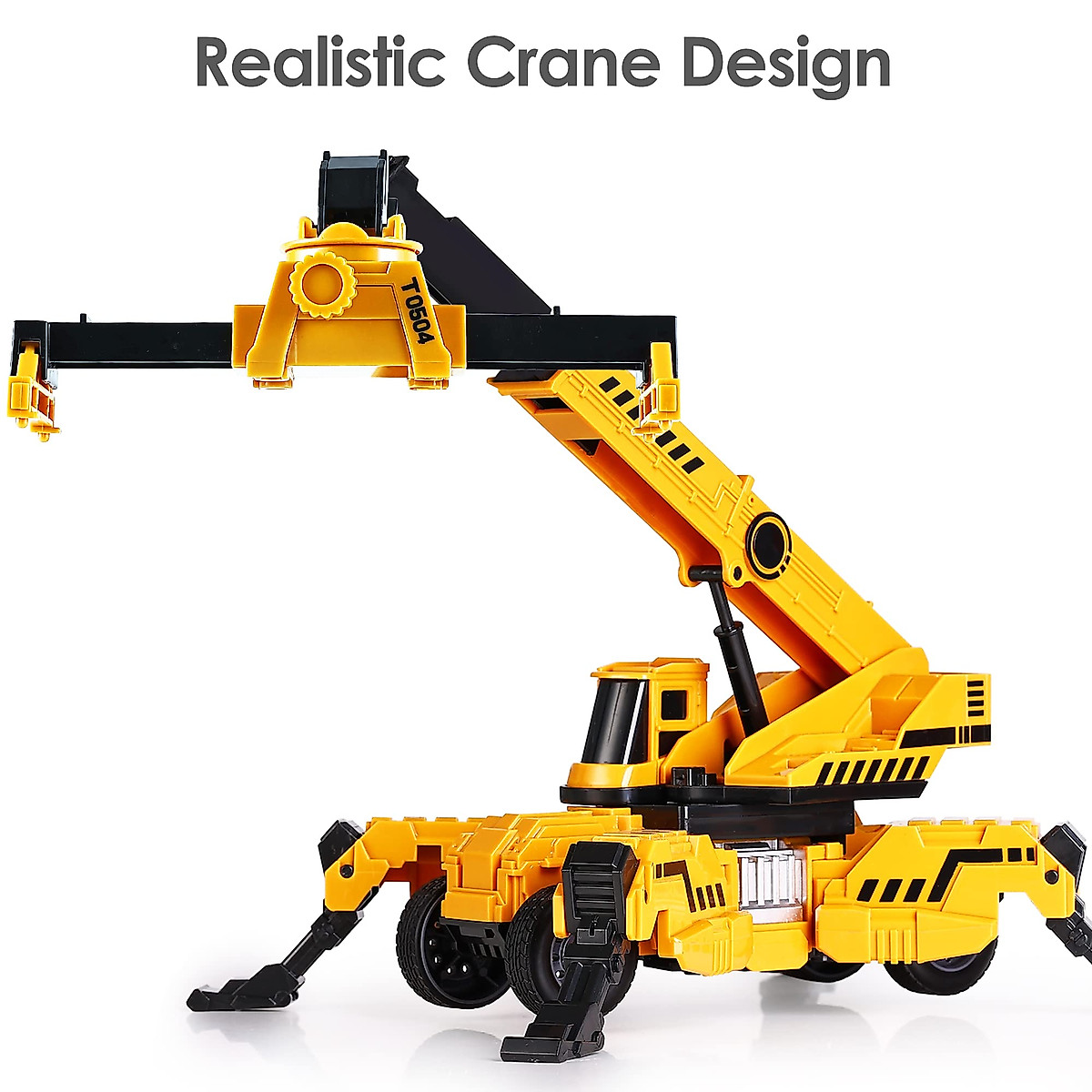 iPlay, iLearn Cargo Truck Toys for 4-5 Year Old Kids, Container Ship Crane Trailer, Transport Logging Trucks, Construction Vehicles Playset W/Forklift Boat, Birthday Gifts for 3 6 7 Boy Toddler Child