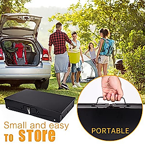 Bltong Charcoal Grills Portable Oven Mini BBQ Grill Foldable Barbecue Grills for Camping Patio Backyard and Anywhere Outdoor Cooking Black