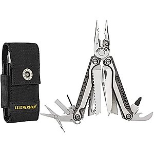 LEATHERMAN, Charge Plus TTi Titanium Multitool with Scissors and Premium Replaceable Wire Cutters, Built in the USA, Stainless Steel