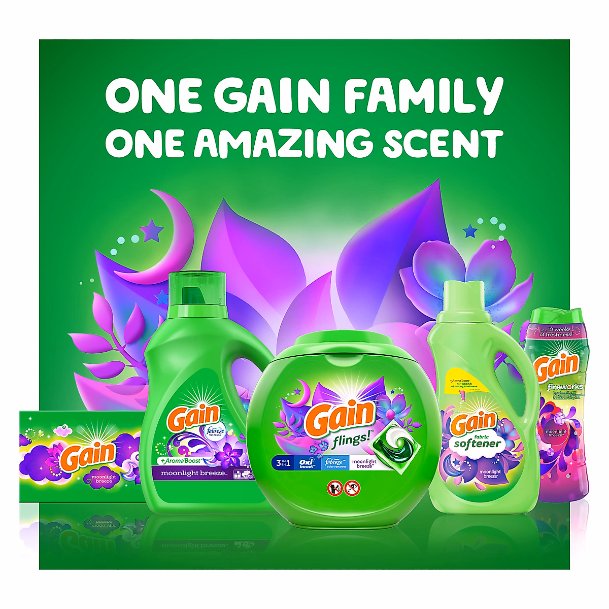 Gain Fireworks In-Wash Scent Booster Beads, Moonlight Breeze, 26.5 oz