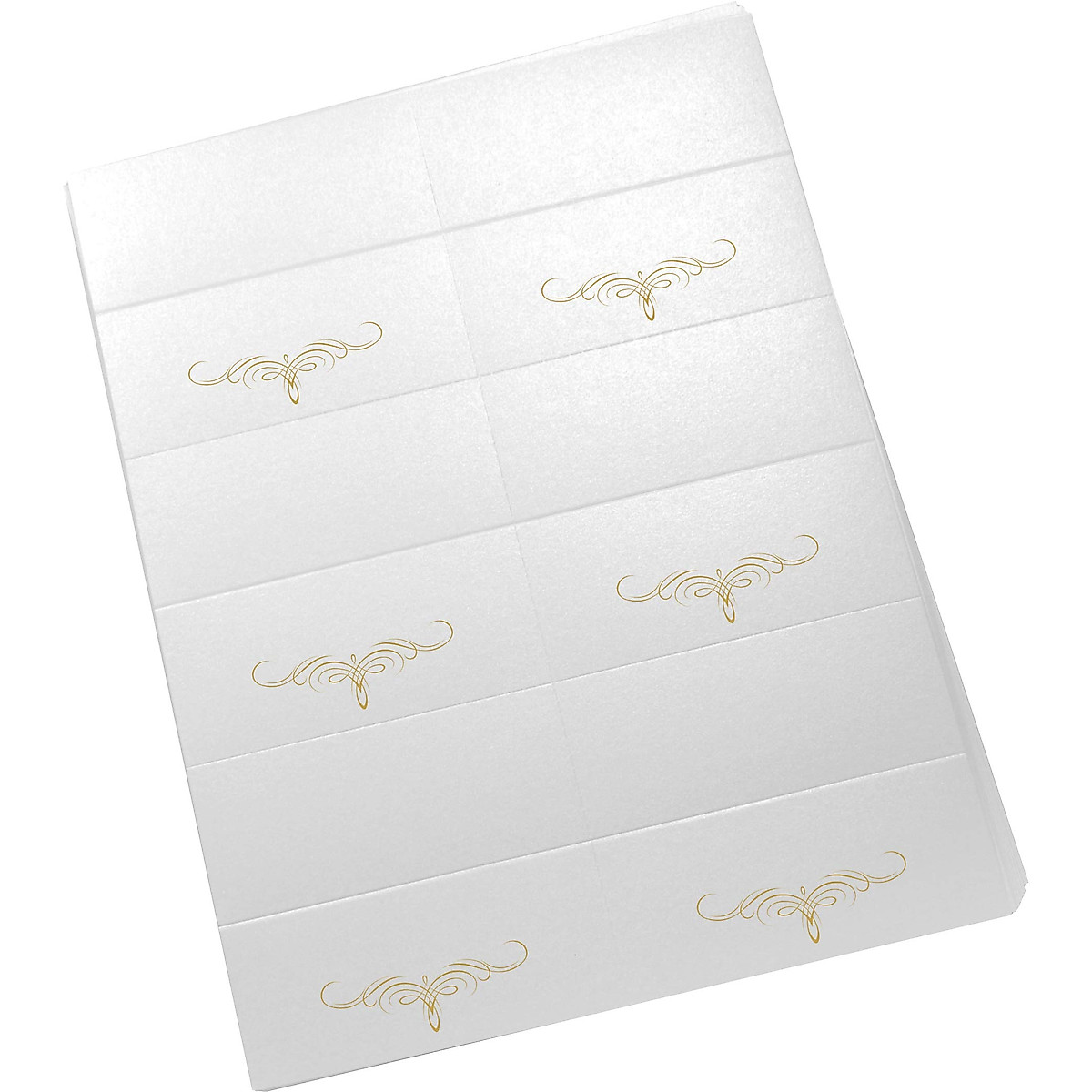 Decadent Flourish Printable Place Cards, Gold (Choose Color), Set of 60 (10 Sheets), Laser & Inkjet Printers - Wedding, Party, Dinner, and Special Events - Made in the USA