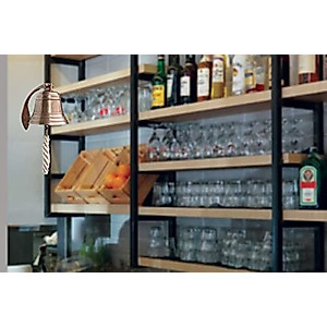 4" Solid Antique Brass Bell Quality Marine Wall Mounted Ship Hanging Bell Perfect for Dinner, Indoor, Outdoor, School, Bar, Reception, Last Order & Church by The Metal Magician