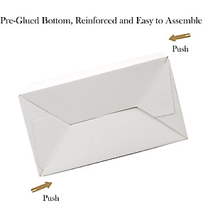 Oletx 30-Pack White Party Favor Treat Boxes, Goodie Boxes, Gable Paper Gift Boxes with Handles. Perfect for Wedding, Birthday, Graduation, Babyshower.