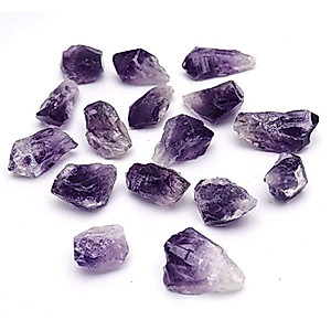 Adabele 1pc Real 925 Sterling Silver Raw Purple Amethyst Crystal Drop Pendant Statement Necklace 18 inch Free Form Healing Chakras Stone Fine Jewelry Gift NK18-21