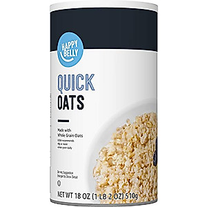 Amazon Brand - Happy Belly Quick Cook Oats, 1.12 Pound (Pack of 1)