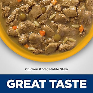 Hill's Science Diet Senior Vitality, Senior Adult 7+, Senior Premium Nutrition, Wet Dog Food, Chicken & Vegetables Stew, 12.5 oz Can, Case of 12