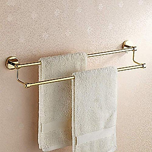 OMOONS Towel Rail Bathroom Towel Rail Gold Plated Bath Stand