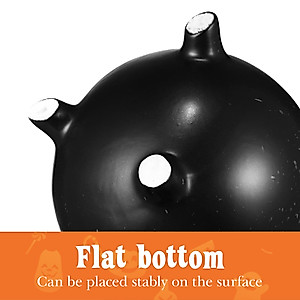 Zerodeko Halloween Witch Brew Cauldron Mug 450ML Ceramic Drinks Serving Mug Black Cauldron Coffee Mug Decorative Drinking Cup Halloween Tabletop Decor