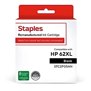 TRU RED Remanufactured Ink Cartridge Replacement for HP 62XL (Black)