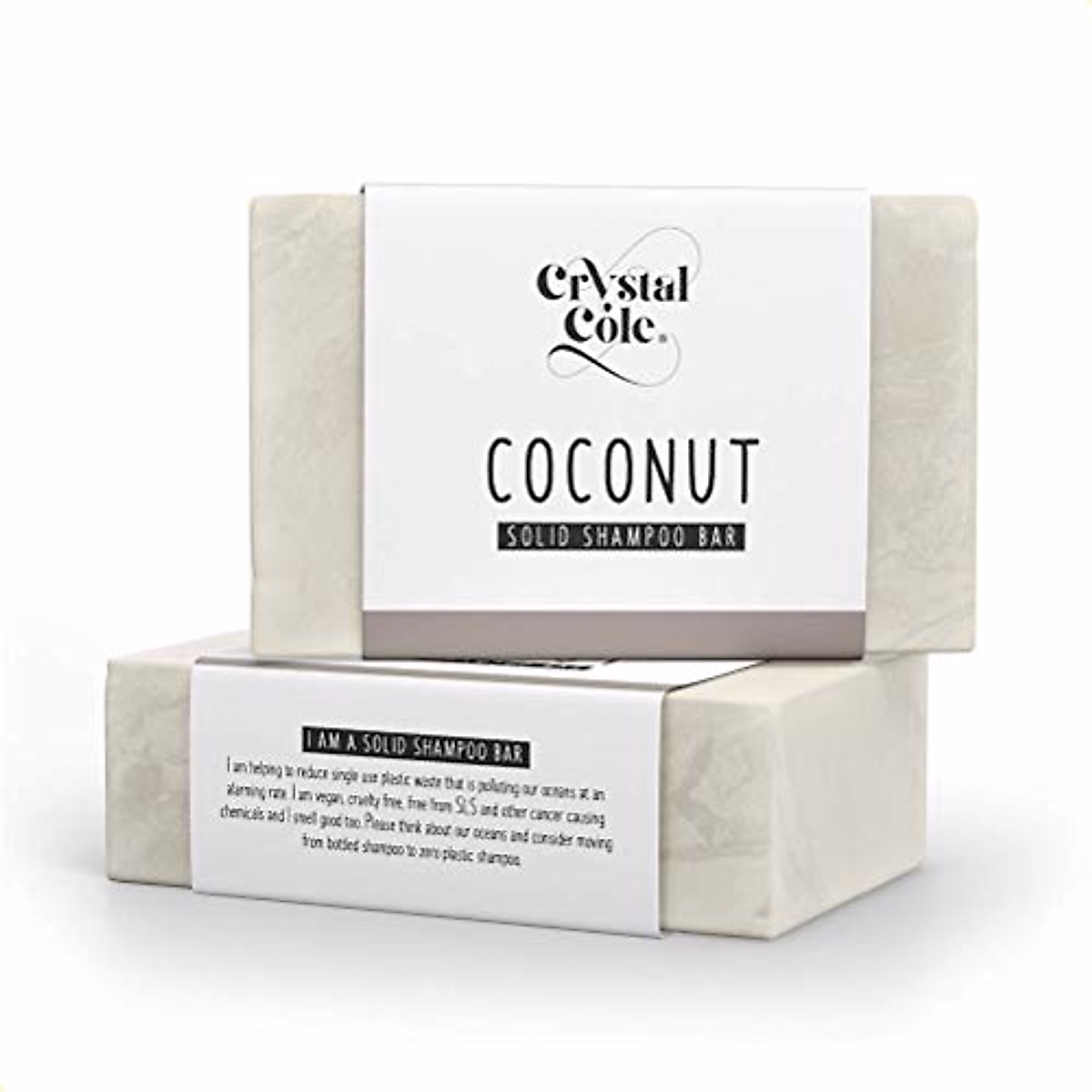 Crystal Cole - Conditioner Bars/Shampoo Bars - Vegan - 100% Eco Friendly/Zero Plastic - Long Lasting - Paraben And Cruelty Free - (Coconut, Conditioner Bar)