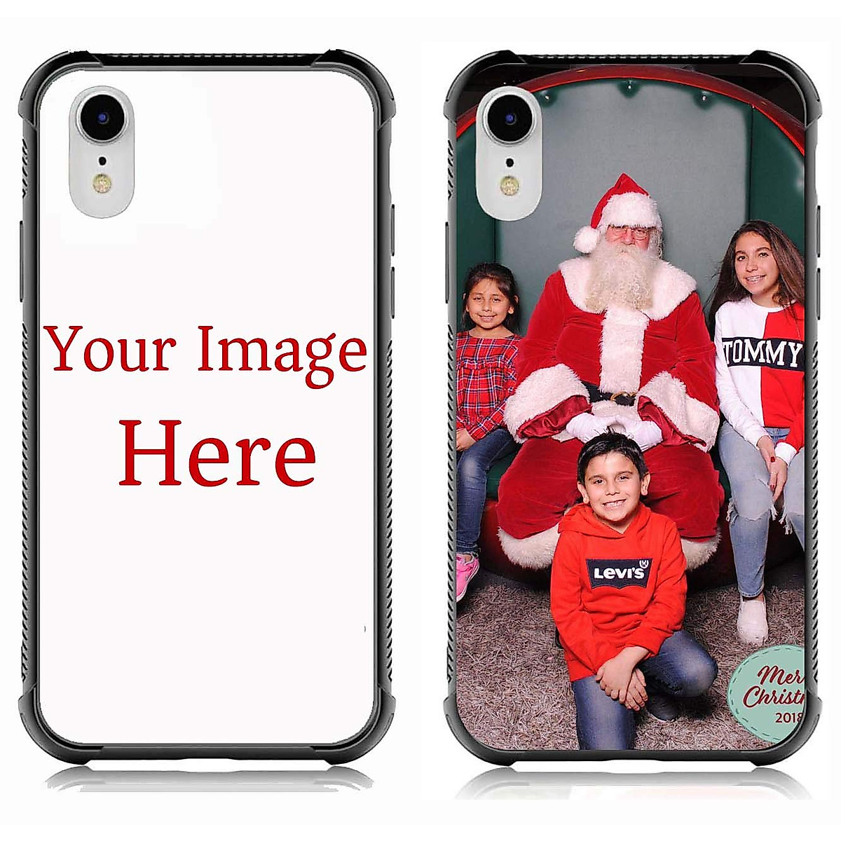 milika Custom Pictures Phone Case for iPhone Xr, Personalized Custom Phone Cases Customized Slim Soft and Hard tire Shockproof Protective Anti-Scratch Phone Cover Case- Black