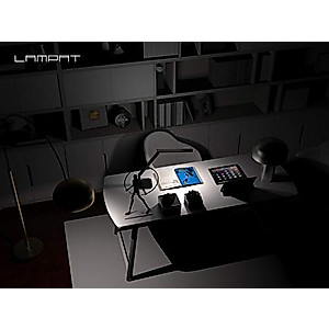 Lampat Dimmable LED Desk Lamp, 4 Lighting Modes (Reading/Studying/Relaxation/Bedtime), 5-Level Dimmer, Touch-Sensitive Control Panel, 1-Hour Auto Timer, 5V/1A USB Charging Port, Piano Black