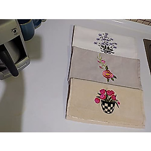 GEORGIABAGS 100% Cotton Velour Fingertip Towel Set (3 Pack), Cotton, Super Soft 11” x 18” Small Hand Towels, Extra-Absorbent Finger Tip Towels for Bathroom & Guests & Gift (Assorted Mix Color)