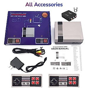Retro Game Console,Classic Mini Game System Preloaded 820 Video Games and 2 Wireless Controllers,AV and HDMI Retro Toys Gifts for Kids and Adults.