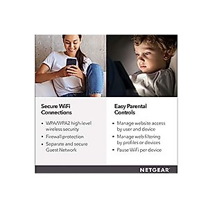 NETGEAR Nighthawk R7350 AC2400 Router: Fast Beamforming Wi-Fi for Gaming, 4K UHD Streaming. 2400Mbps, 2500 Sq Ft, QoS, Dual Core, 2.4 + 5GHz, 5 x GIGABIT + USB 3.0 Port, Smart WiFi Router R7350-NAS