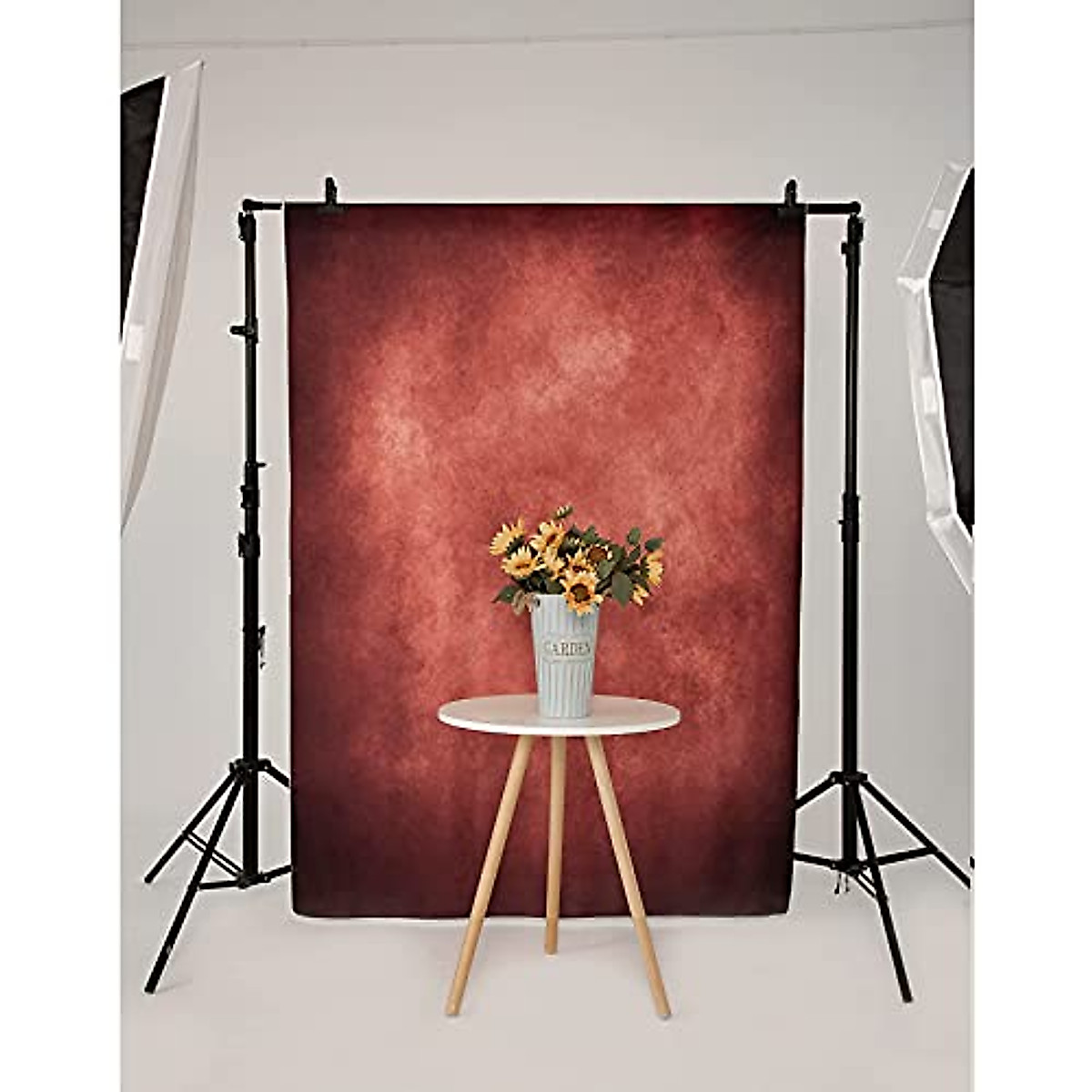 Kate 5x7ft/1.5x2.2m Red Abstract Backdrop Retro Dark Red Texture Portrait Photography Backgrounds Studio Props