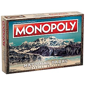 Monopoly National Parks 2020 Edition | Featuring Over 60 National Parks from Across The United States | Iconic Locations Such as Yellowstone, Yosemite, Grand Canyon, and More | Licensed Monopoly Game