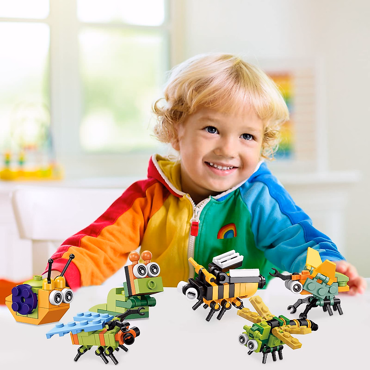 JOYPRO 12 Small Animals Building Blocks Sets for Kids Surprise with 12 in 1 Insect Animal Set Goodie Bags for Birthday Gift, Party Favors, Classroom Prizes (12 Box)