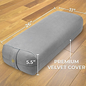 Florensi Yoga & Meditation Bundle | Grey Meditation Cushion & Grey Yoga Bolster