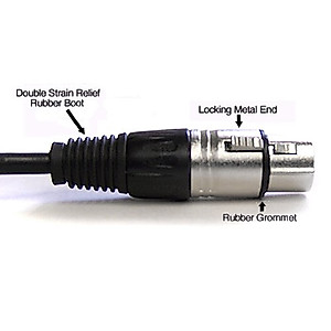 MCSPROAUDIO 2 pack 50 foot FT 3 Pin XLR Mic Microphone Cable Male to Female balanced & shielded cables