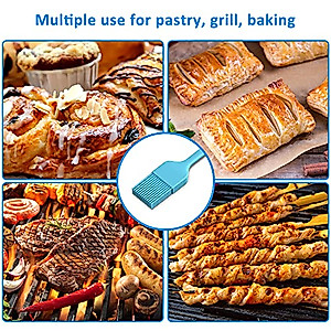 2 Pack Pastry Brush,Suruwu Silicone Basting Brushes Oil Sauce Marinades Butter Spreader with Steel Core, Temperature Resistant for Cake BBQ Grill Baking Kitchen Cooking, Dishwasher Safe