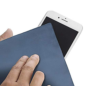 CleanAide® Suede Microfiber Cloth Towel, 16 by 16 Inches, Blue, 12 Pack