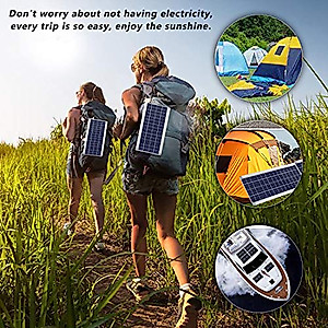 Solar Panel 25W 18V 12V Bendable Flexible Lightweight,Solar Car Battery Charger Portable Trickle Charger with Cigarette Lighter Plug,Module for 12 Voltr Boat with 10A Charge Controller (25w sloar Kit)