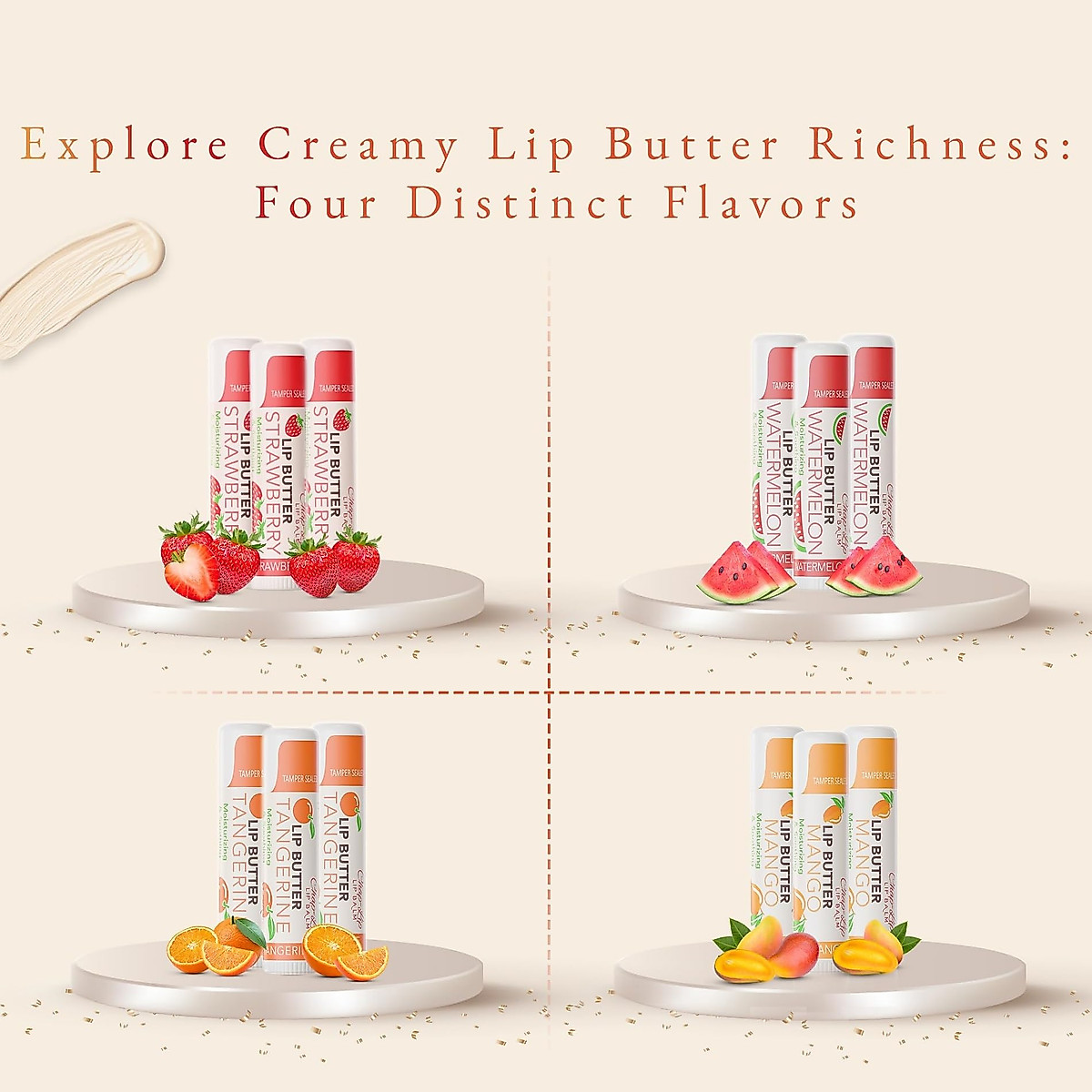 CHAP-LIP Original Lip Balm Hydrating Bulk Chap Stick with Fruit Flavors, Coconut Oil, and Cocoa Butter - Christmas Gift Stocking Stuffers Lip Therapy Pack for Men and Women - Made in the USA, 24 Pack