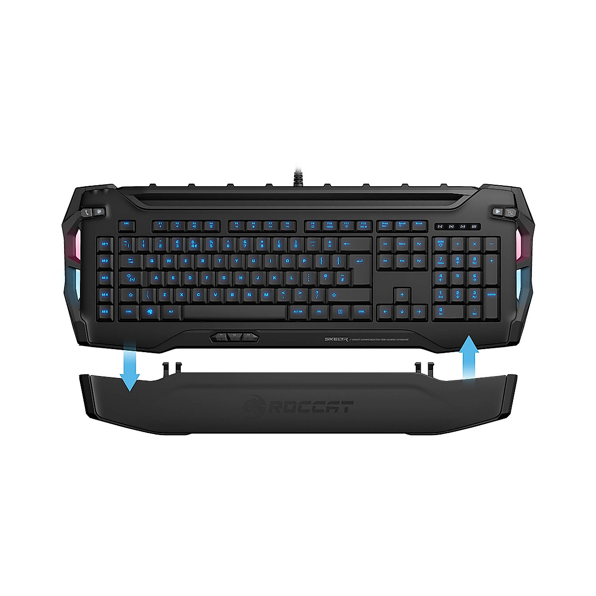 ROCCAT Skeltr - Smart Communication RGB Gaming Keyboard with Universal Device Docking Slot, Black