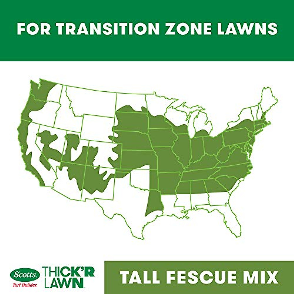 Scotts Turf Builder Thick'R Lawn Grass Seed, Fertilizer and Soil Improver Tall Fescue Mix, 40 lbs.