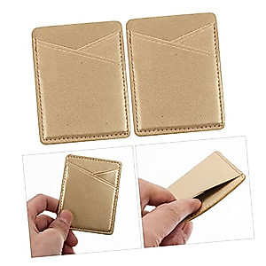 UKCOCO 10 Pcs Mobile Phone Sticker Card Case Stick on Phone Wallet Phone Pocket Phone Id Wallet Holder Back Phone Wallet Pocket Leather Phone Wallet Small Card Wallets Sim Card Dual Card