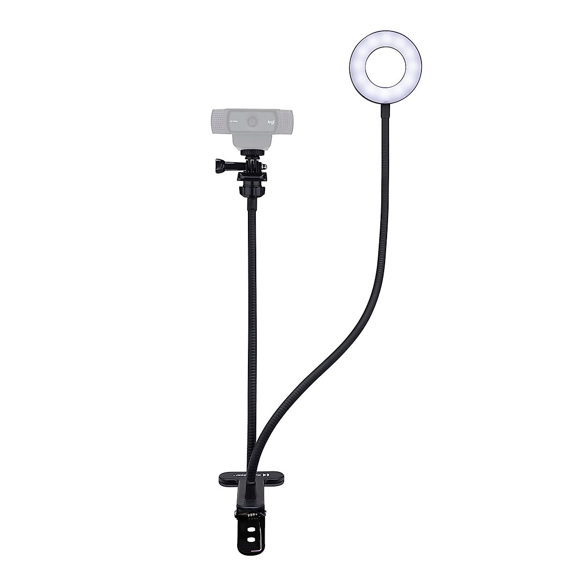 Logitech C922 Pro Stream 1080p Webcam Bundle with Webcam Stand with Selfie Ring Light and 4-Port USB 3.0 Hub (3 Items)