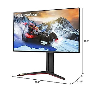 LG 27GP950-B 27” Ultragear UHD (3840 x 2160) Nano IPS Gaming Monitor w/1ms Response Time, 144Hz Refresh Rate, NVIDIA G-SYNC Compatible & AMD FreeSync Pro, DCI-P3 98% VD HDR 600, Black