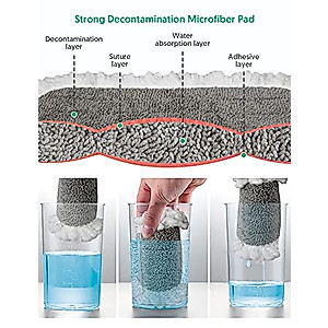 Reusable Mop Pads Compatible with Swiffer PowerMop, Power Mop Refill Pads Microfiber Mop Pads Replacement, 16x6.7Inch Washable Floor Mop Pads Refills Mop Heads for Floor Cleaning, 5 Pack