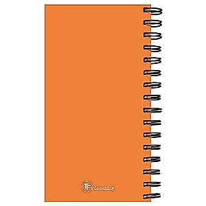 TF PUBLISHING 2024-2025 Citrus Orange 2-Year Small Monthly Pocket Planner | 2-Page Large Calendar Grid and Lined Notes Section in Back | Monthly Day Planner for Purse | 3.5" x 6.5"