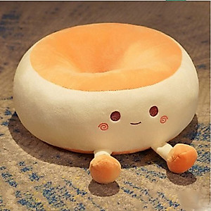 GEORPE Chair Cushion Round Mat Cute Expression Seat Cushion Office Chair Futon Bay Window Floor Tatami Pillows Home Decor