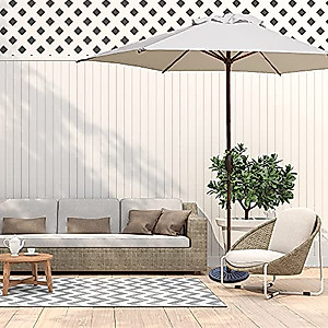 Abba Patio 7.5' Patio Umbrella Market Umbrella Outdoor Table Umbrella with Push Button Tilt & Crank for Patio, Beige